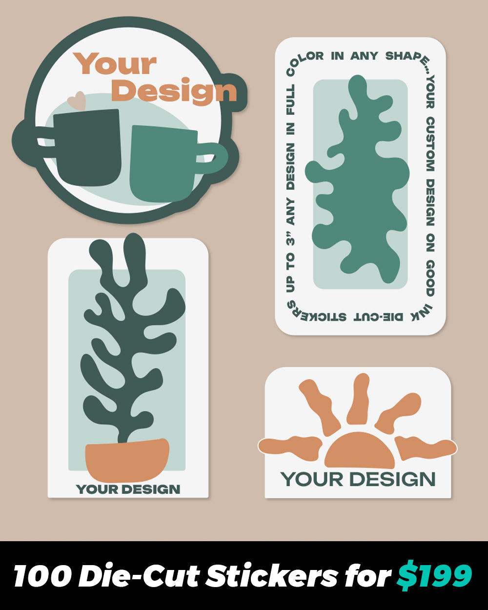 Get 100 Die-Cut Stickers for $199 | Free Shipping & Design Help – Good Ink